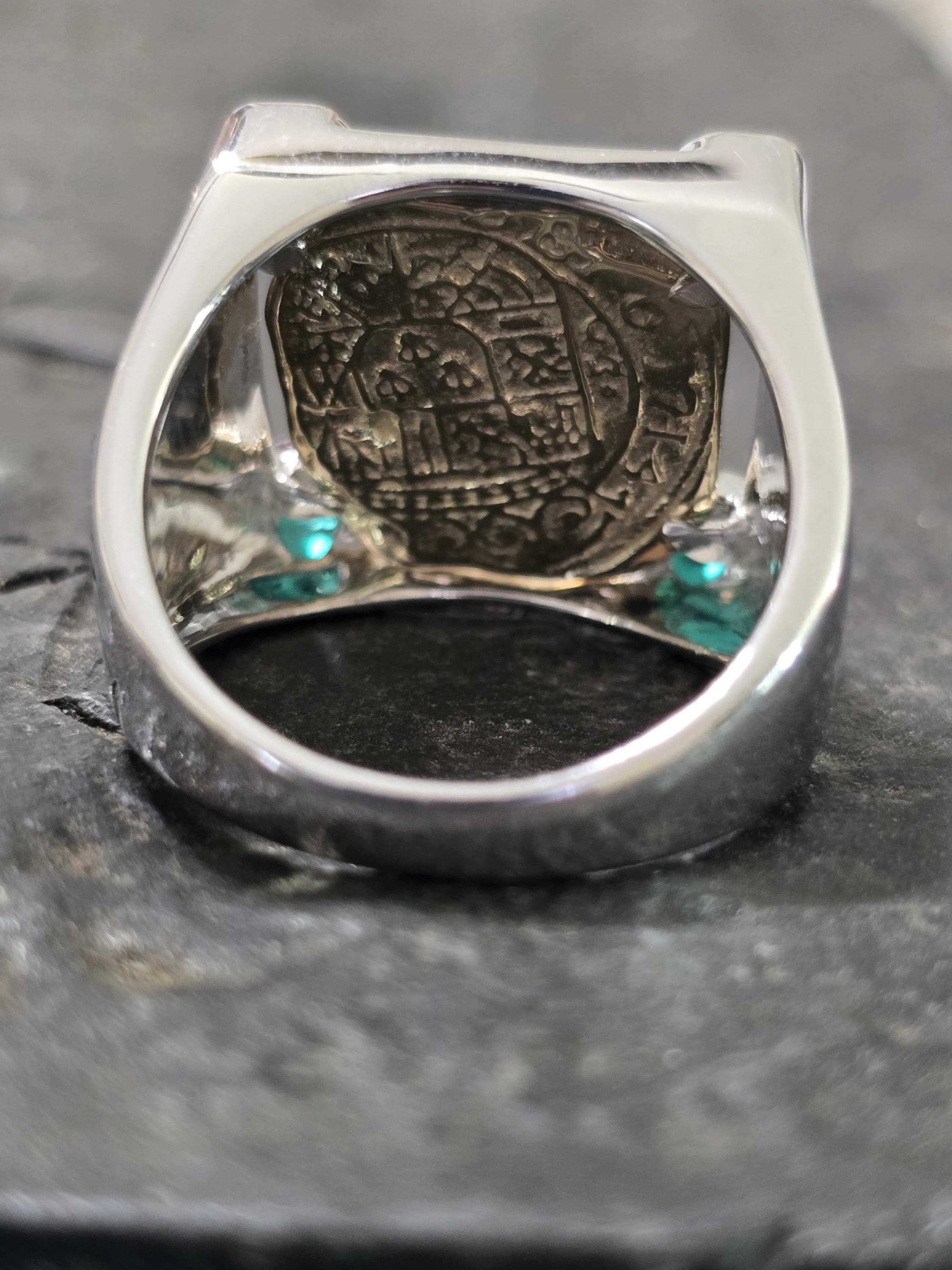 Atocha Large Men's Ring Shipwreck Treasure Coin Jewelry 14kt Gold ...