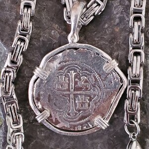 Large Atocha Coin Pendant With Chain - Etsy