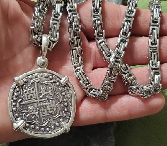 Large ATOCHA Coin With Heavy Chain Sunken Treasure Shipwreck - Etsy