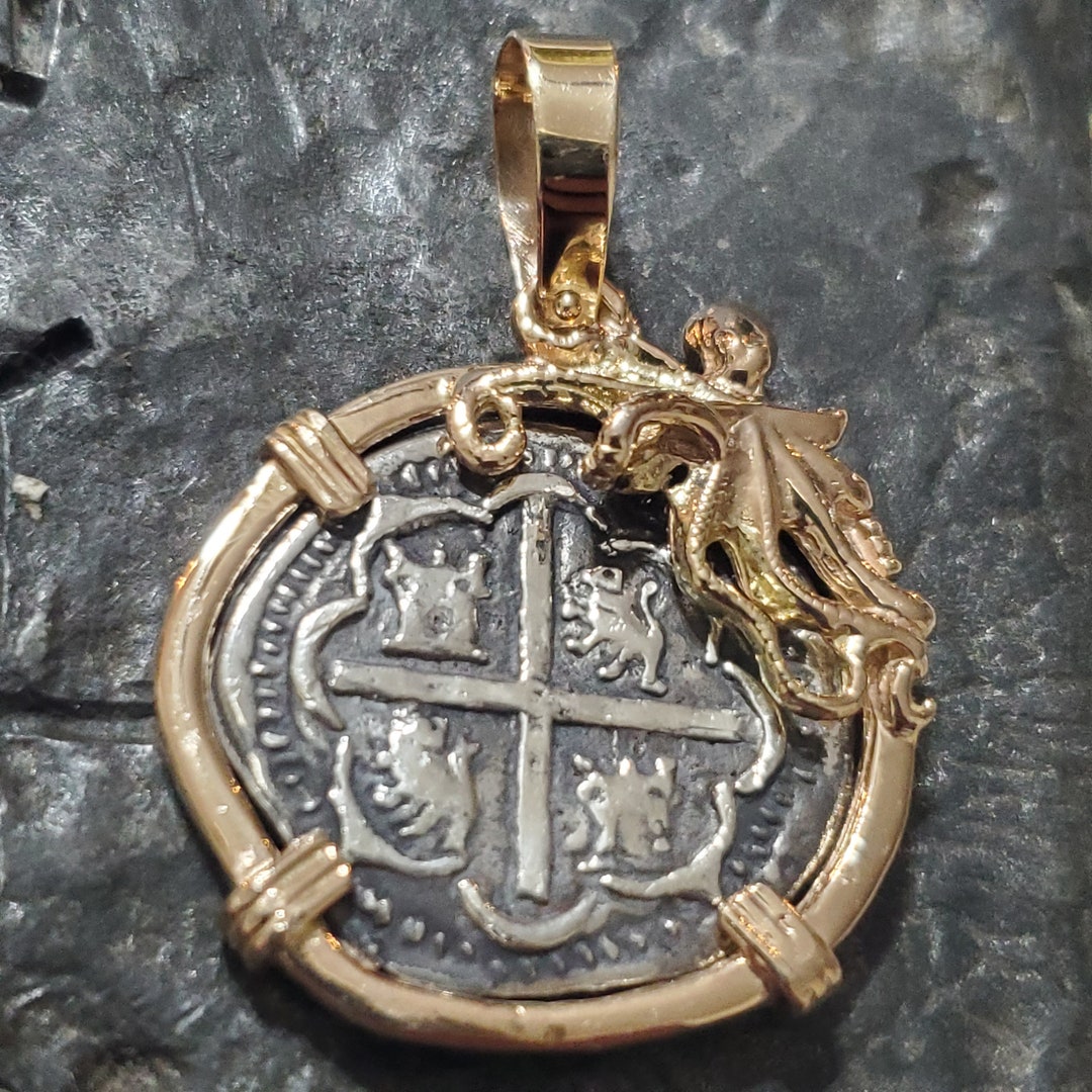 Atocha 14kt Gold Octopus Bezel Shipwreck Treasure Coin - Etsy