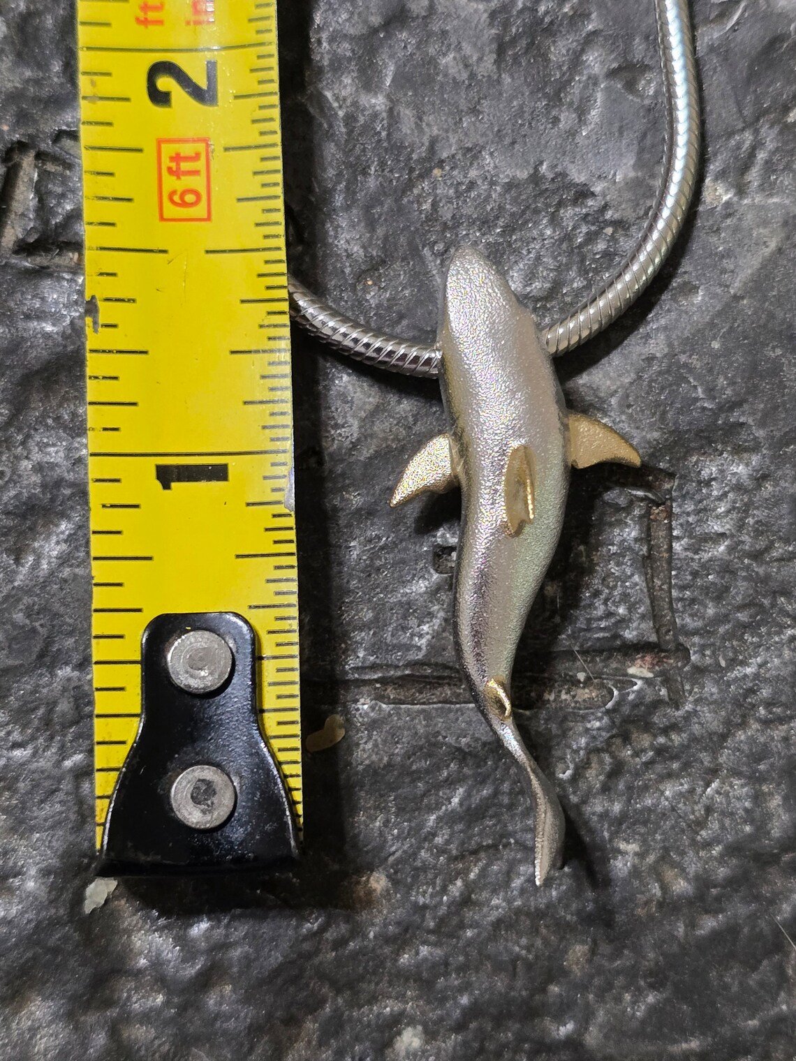 Sterling Silver Shark Biting Chain Necklace - Etsy