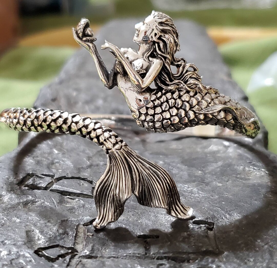 Mermaid Cuff Bracelet Sterling Silver - Etsy