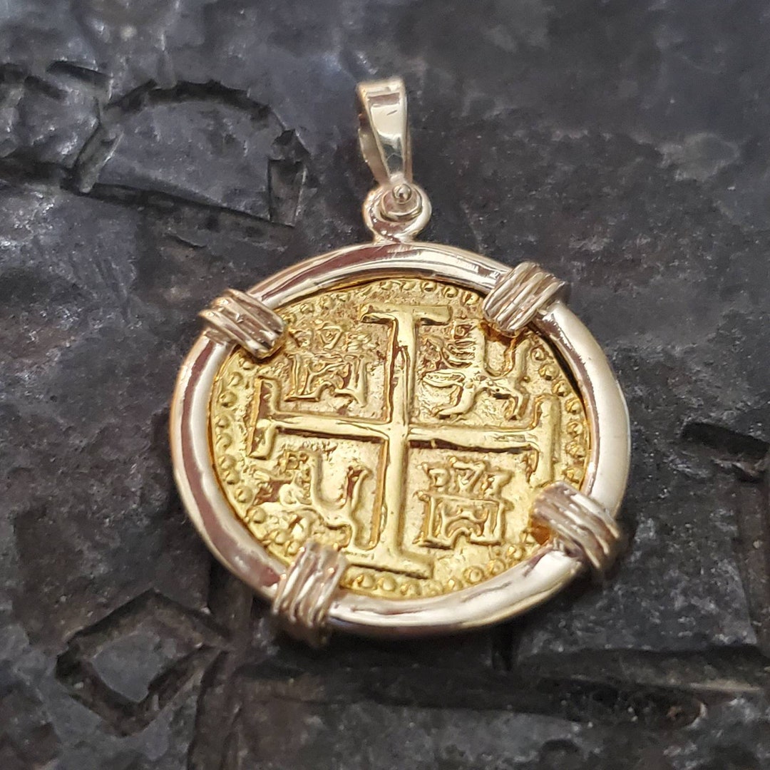 Atocha Soild Gold 14kt Coin - Etsy