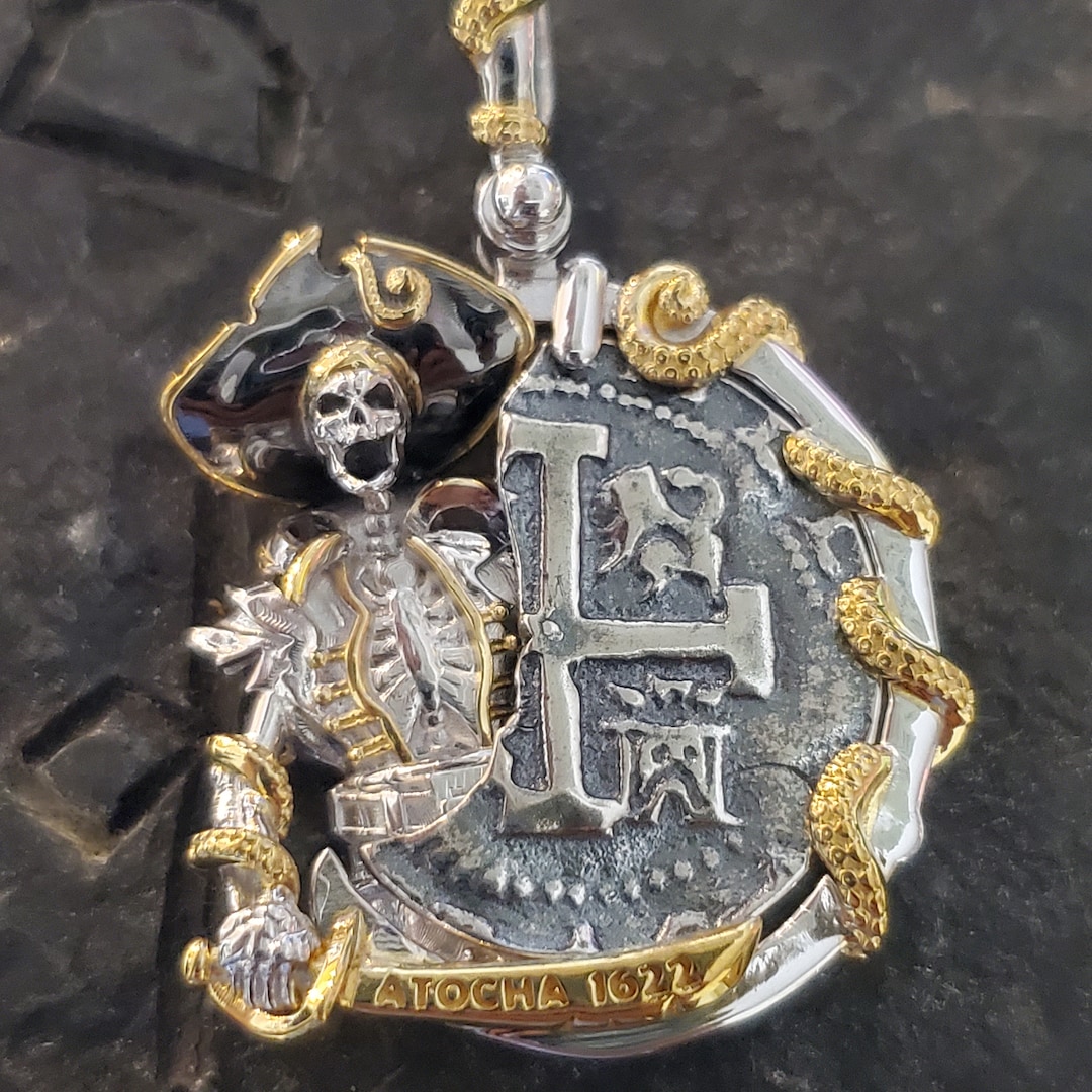 Atocha Skeleton Pirate Zombie Coin Shipwreck Sunken Treasure Silver ...
