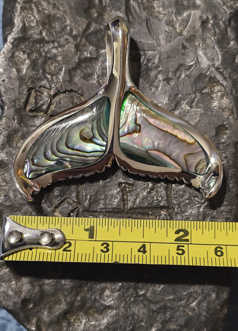 Large Reversible Sterling Silver Whale Tail Pendant - Etsy