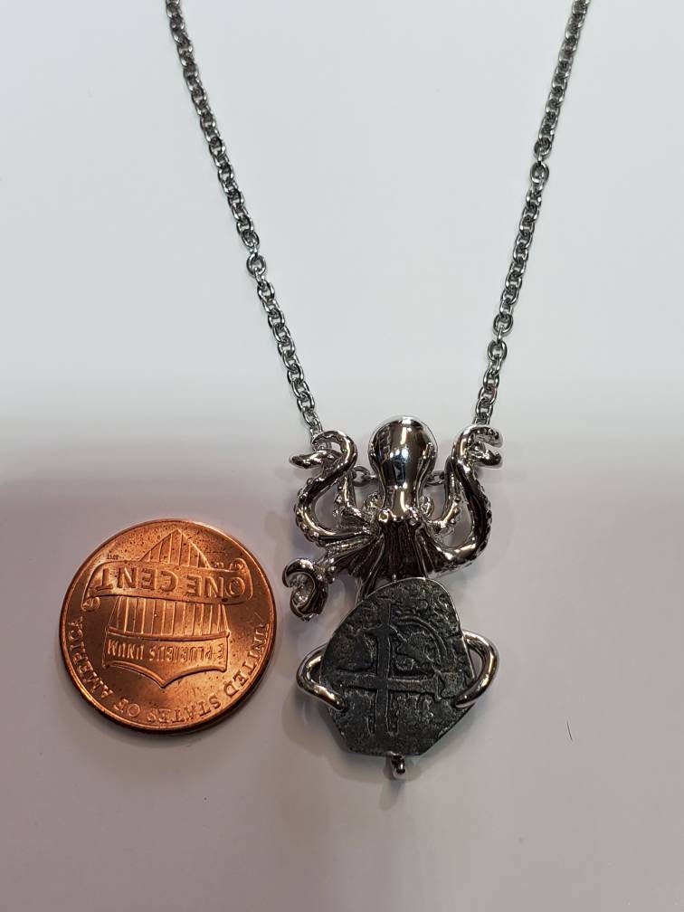 Atocha octopus coin | Etsy