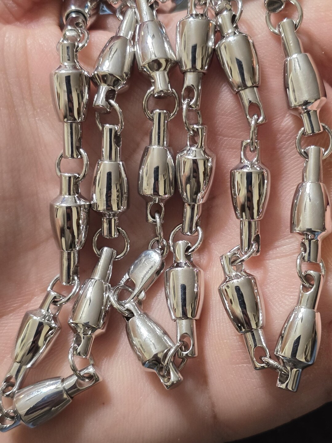 HEAVY DUTY Sterling Silver Swivel Chain Italian Made - Etsy