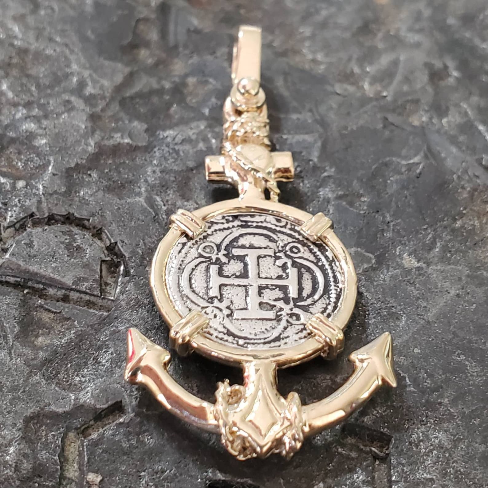 Atocha 14kt Gold Anchor Silver Coin Shipwreck Treasure - Etsy