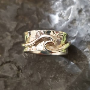 Spinner Wave Ring Sterling Silver Ocean Wave Ring, 925 Silver Hawaiian ...