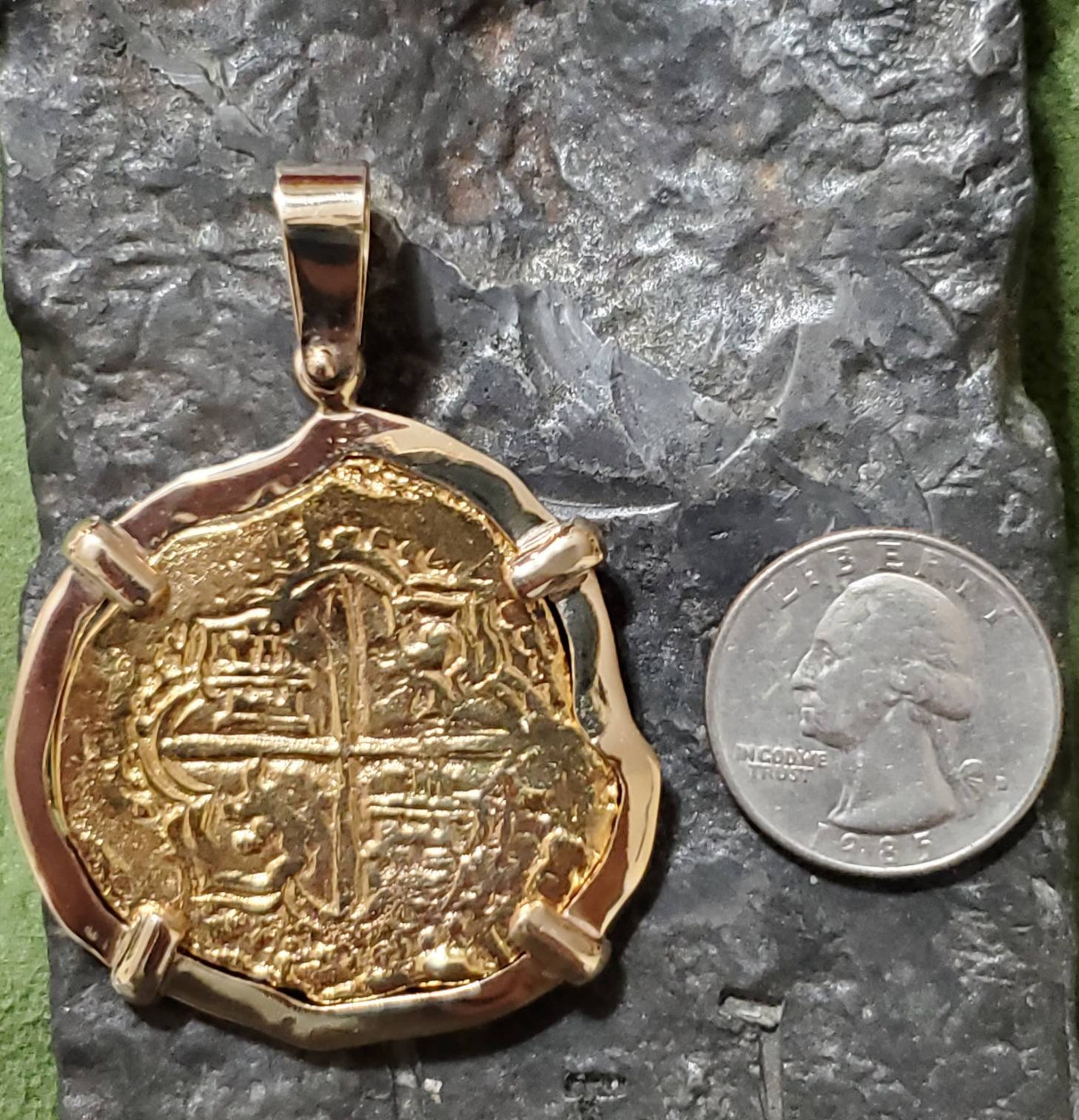 Large 14kt Solid Gold ATOCHA Coin Shipwreck Treasure Coin - Etsy