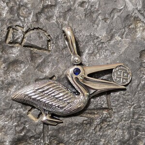 Atocha Silver Pelican Coin Pendant - Etsy