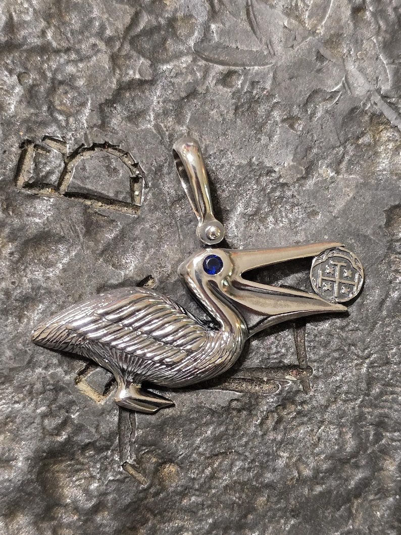 Atocha Silver Pelican Coin Pendant - Etsy