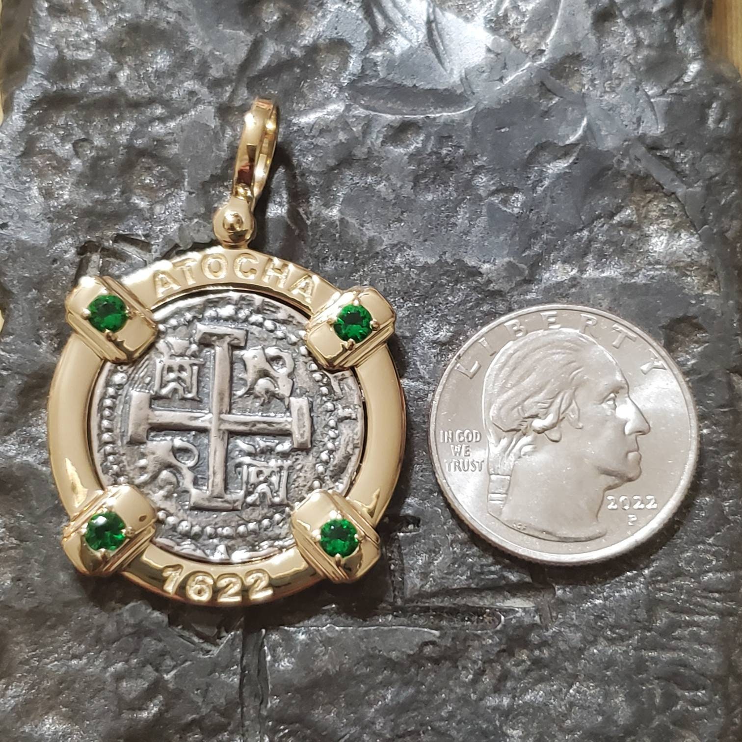 Atocha 14kt Gold Overlay Shipwreck Treasure Coin 1622 - Etsy