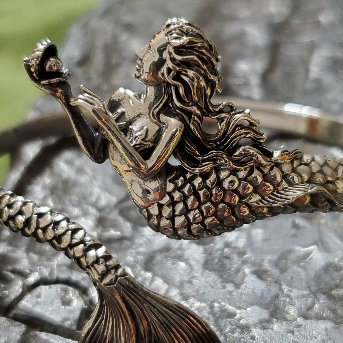 Mermaid Cuff Bracelet Sterling Silver - Etsy