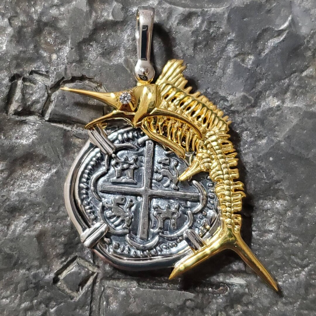 Atocha Skeleton Marlin Pendant Sunken Shipwreck Treasure Coin - Etsy