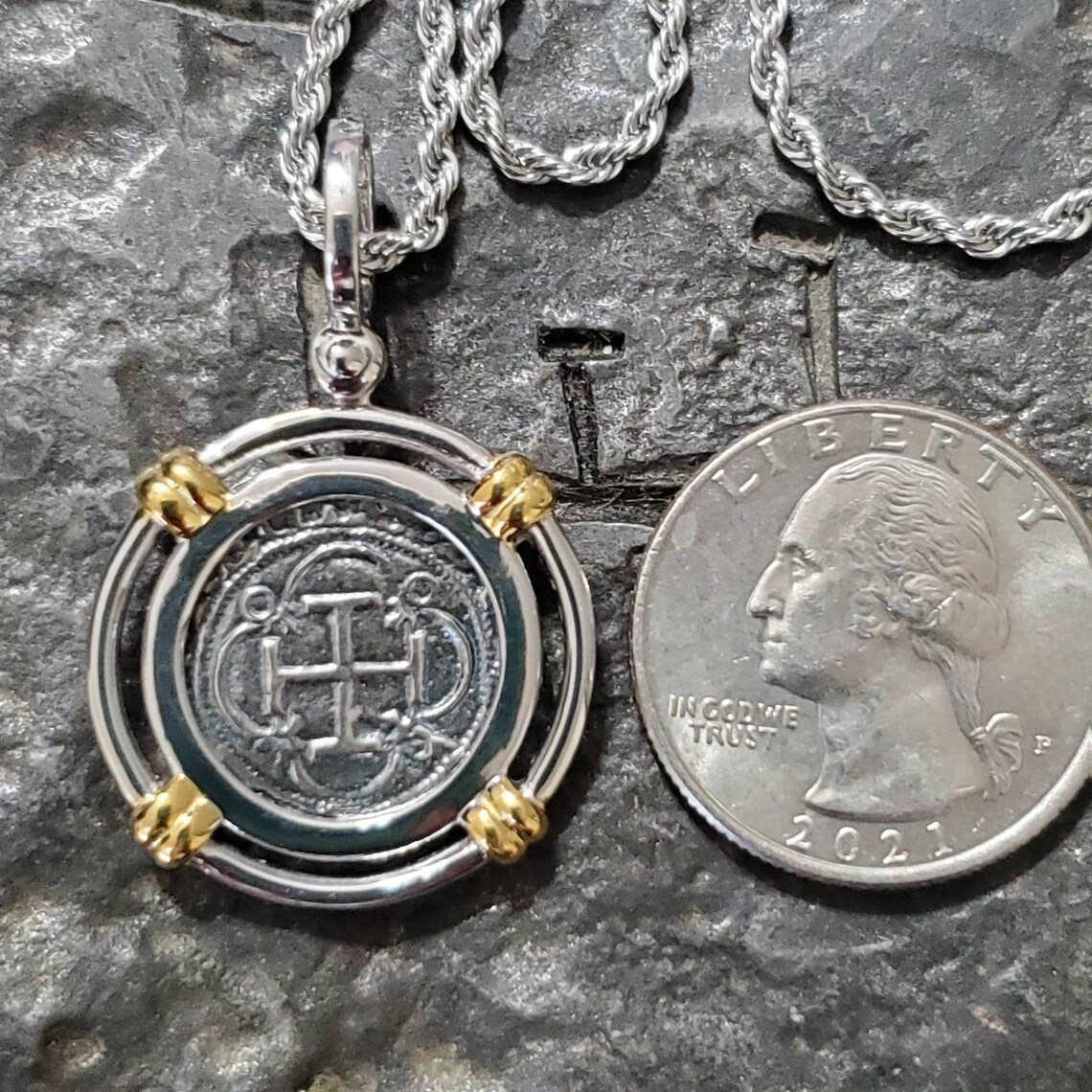 Atocha Coin and Chain Museum Quality Sunken Treasure - Etsy
