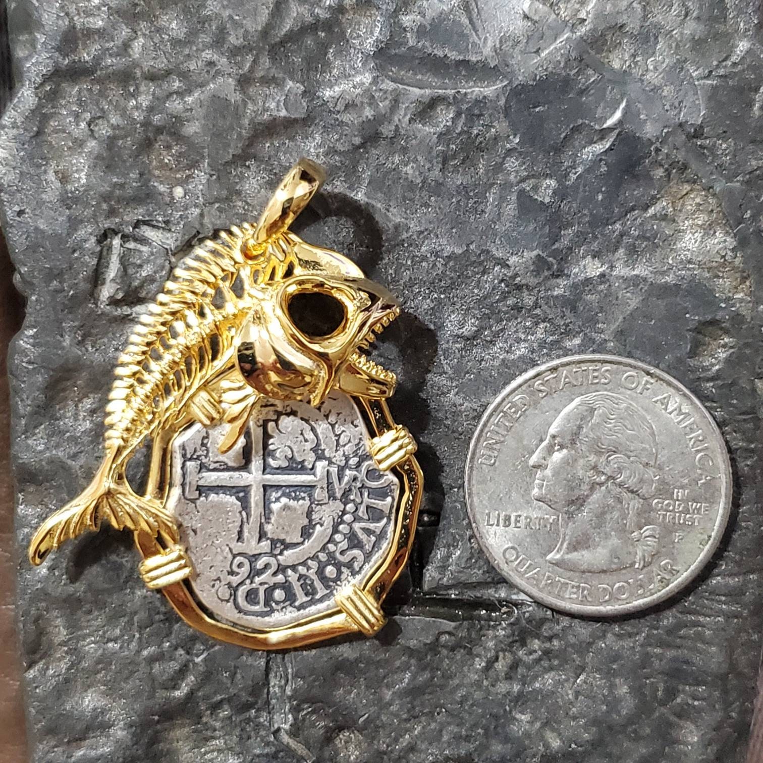 14kt Gold Plated Atocha Skeleton Mahi Mahi Sunken Treasure - Etsy