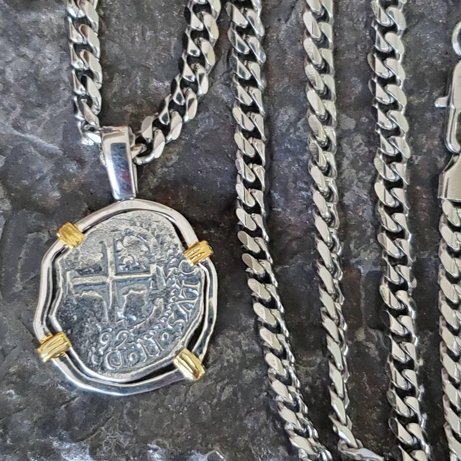 Atocha Silver Coin With Heavy Chain - Etsy