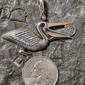 Atocha Silver Pelican Coin Pendant - Etsy