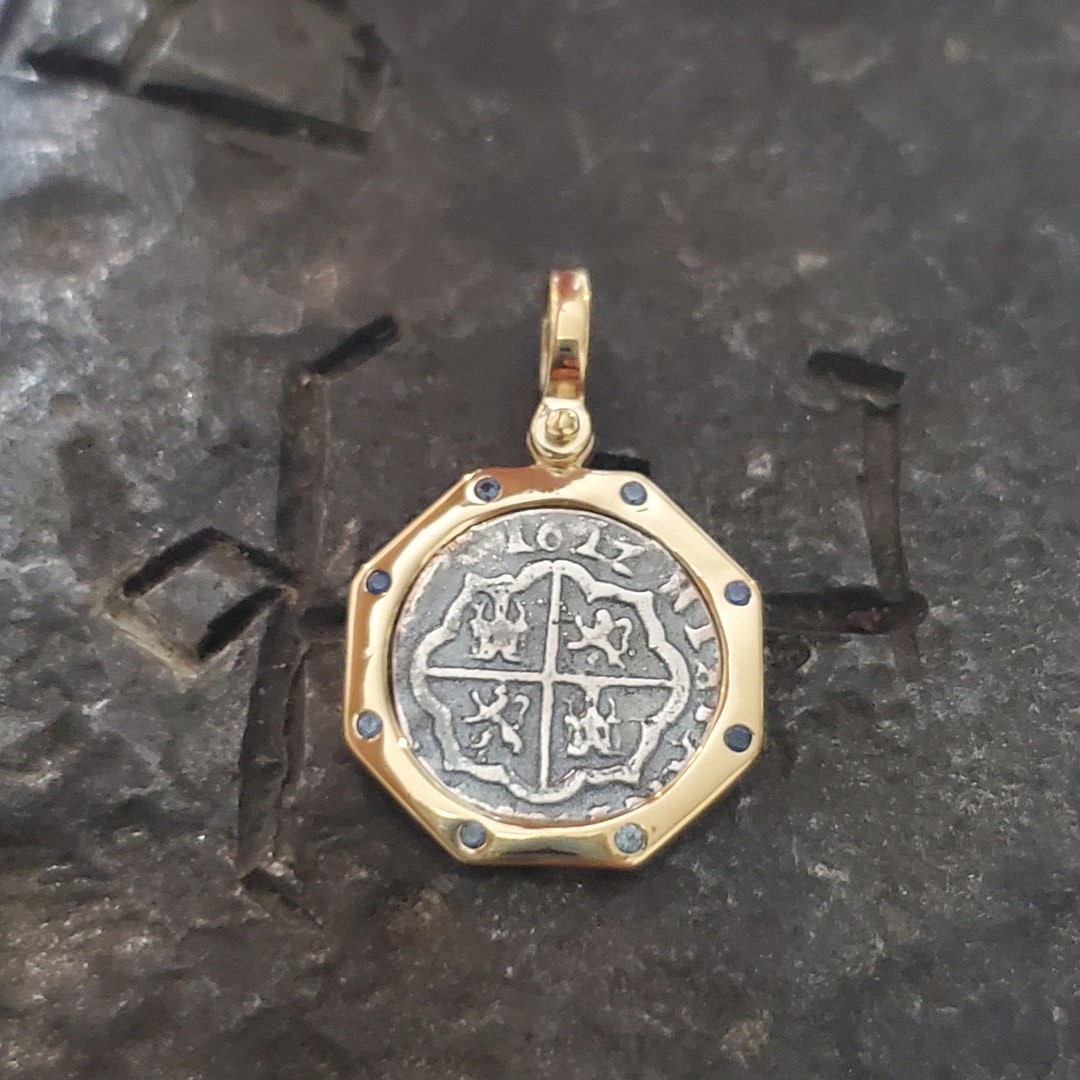 Atocha 1622 14kt Gold Plated Silver Coin Sunken Treasure Shipwreck Coin ...