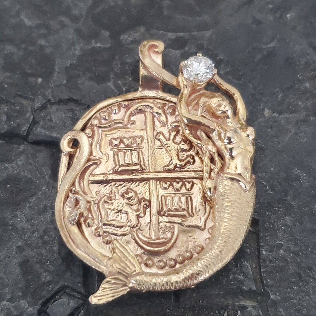 Atocha 14kt Solid Gold Mermaid Coin Shipwreck Treasure - Etsy