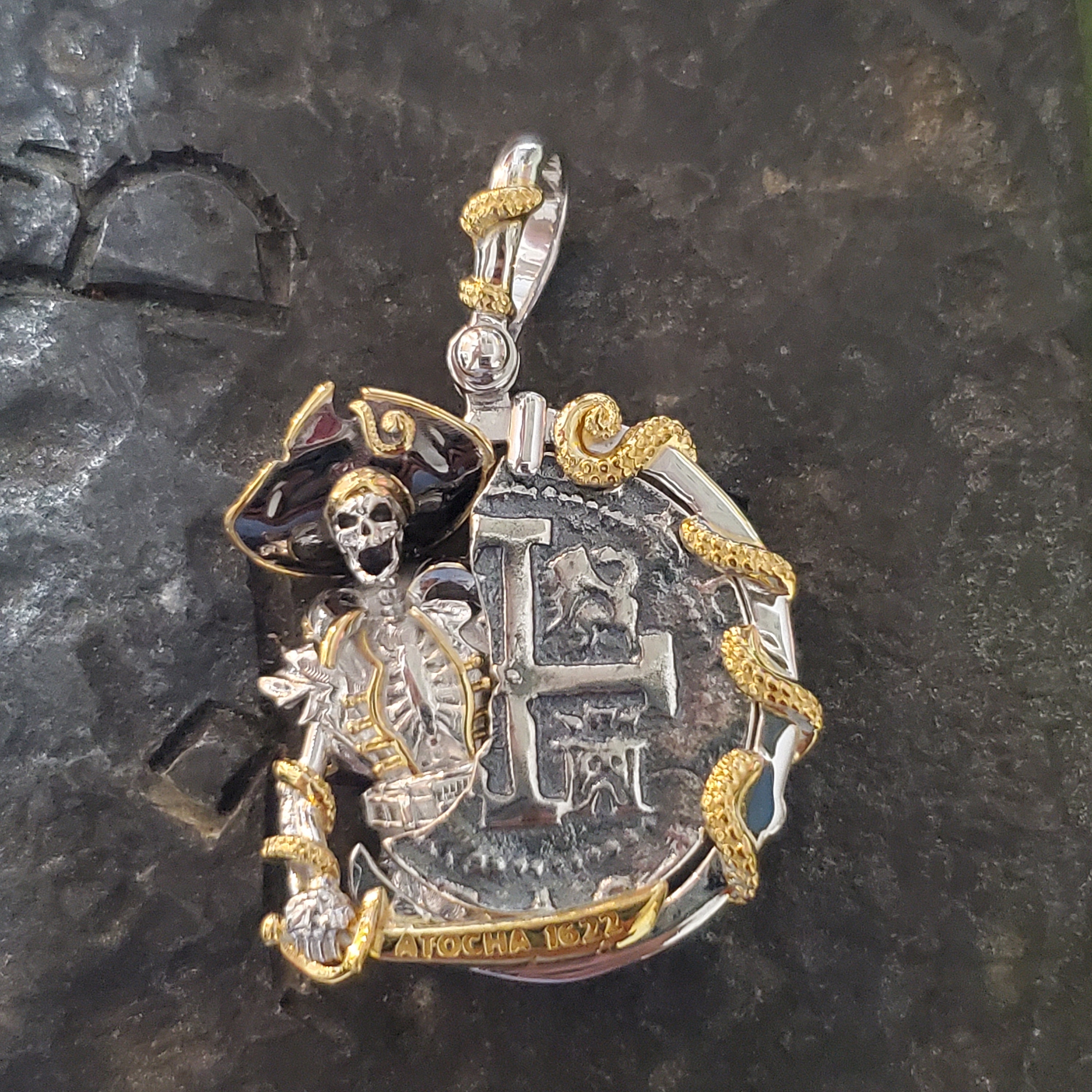 Atocha Skeleton Pirate Zombie Coin Shipwreck Sunken Treasure Silver ...