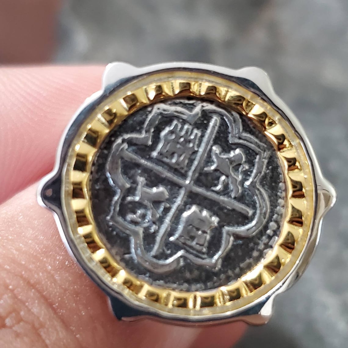Atocha Ring Shipwreck Treasure Coin 14kt Gold Overlay | Etsy