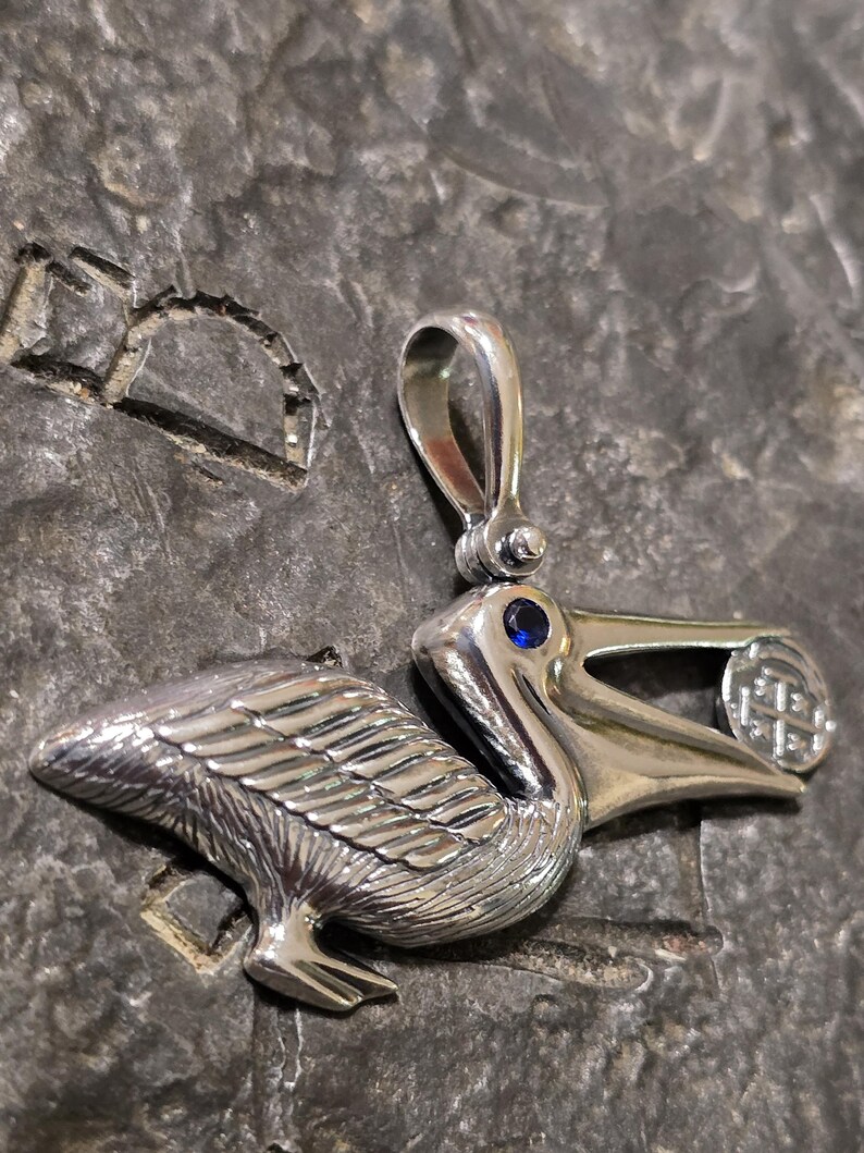 Atocha Silver Pelican Coin Pendant - Etsy