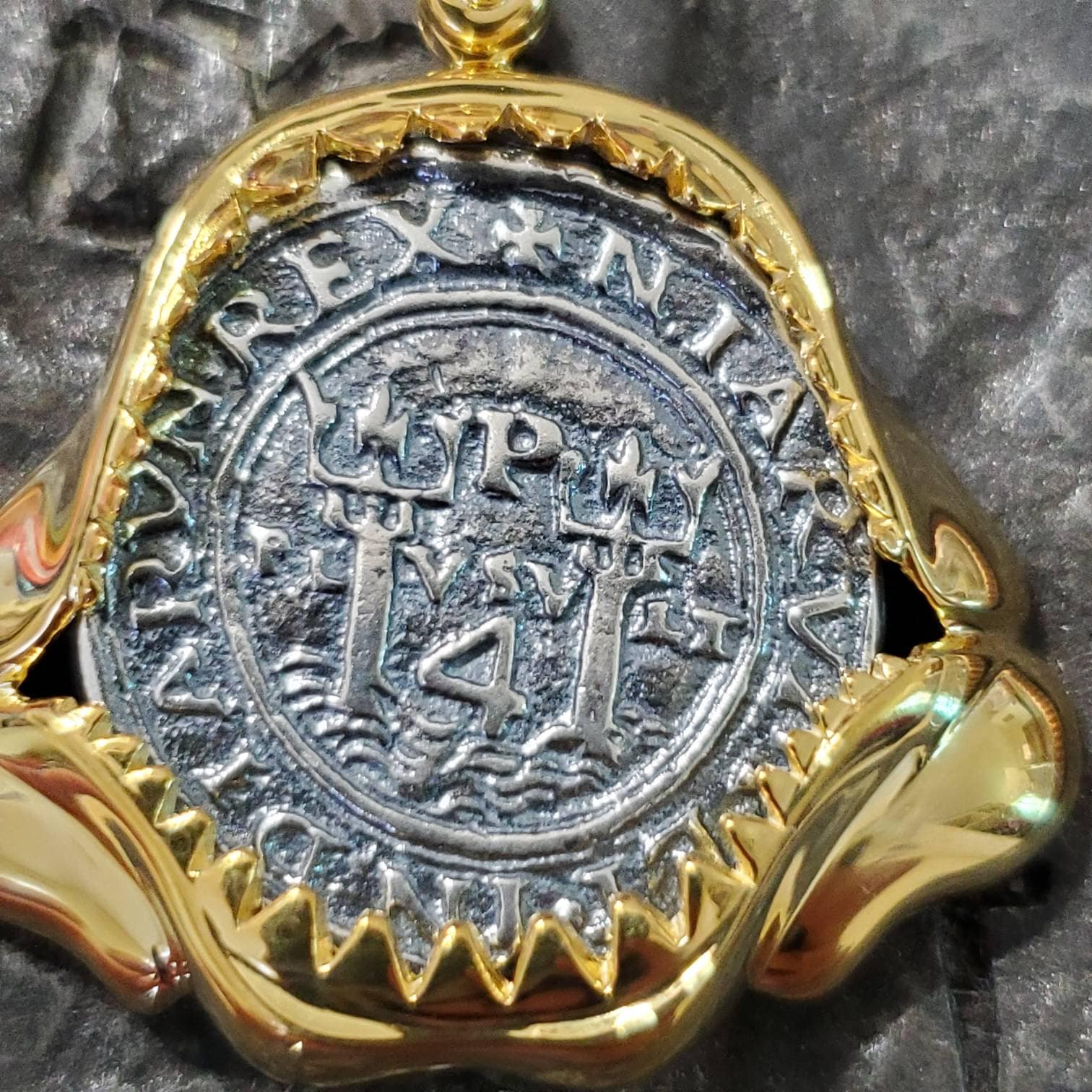 Atocha Pendant 14kt Gold Plated Shark Jaw Coin - Etsy