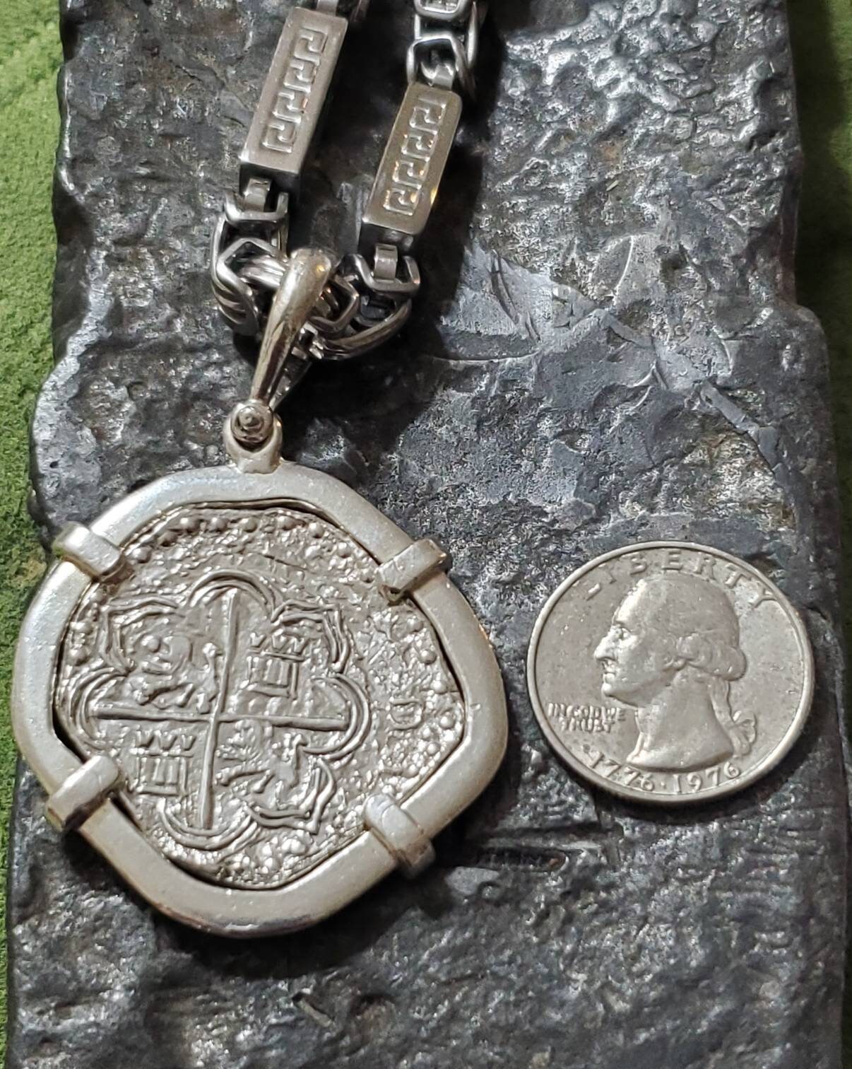 Large ATOCHA Coin With Heavy Chain Sunken Treasure Shipwreck - Etsy