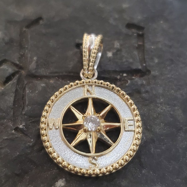 Compass Pendant - Etsy