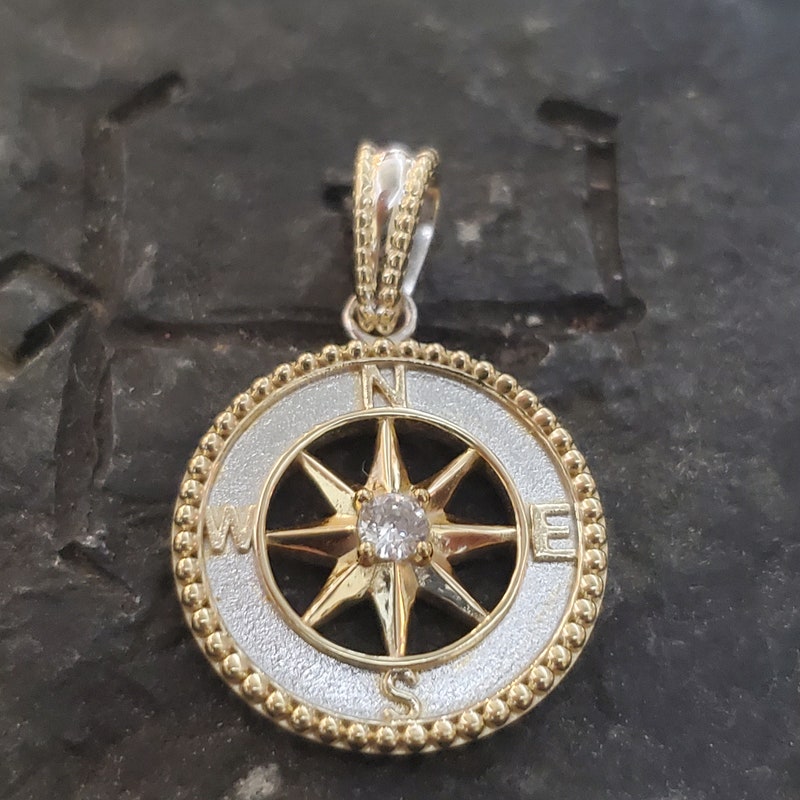 Compass Pendant - Etsy
