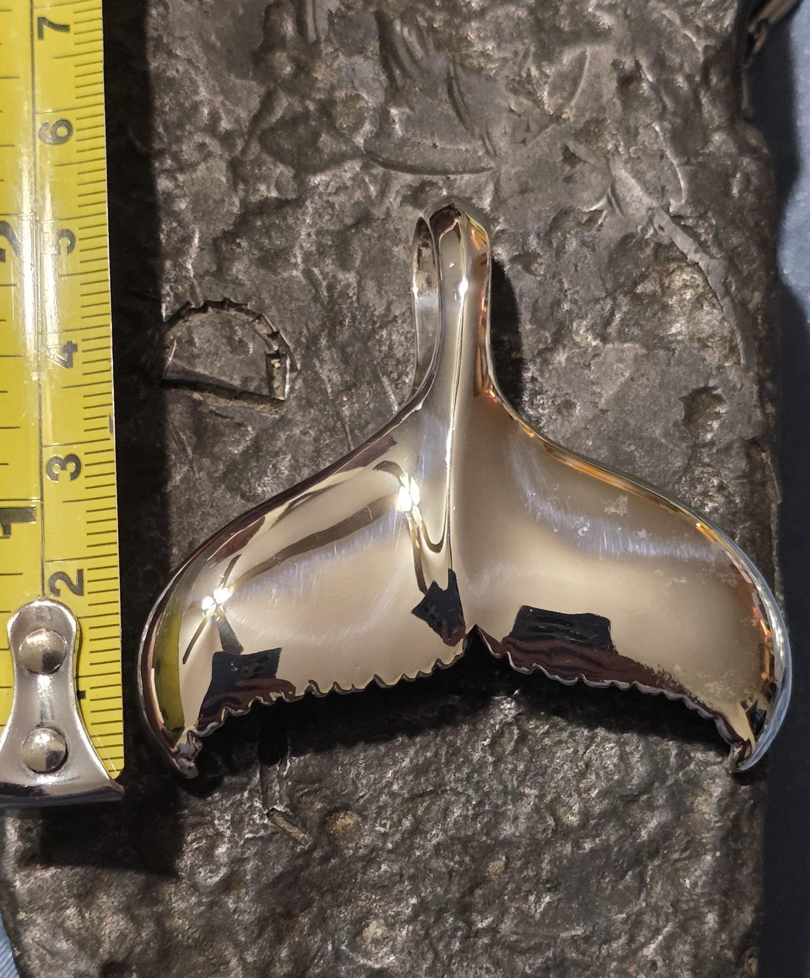 Large Reversible Sterling Silver Whale Tail Pendant - Etsy