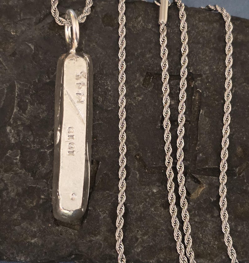 Atocha Treasure Silver Bar Pendant With Chain - Etsy