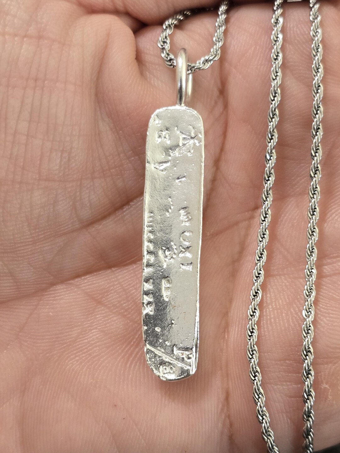 Atocha Treasure Silver Bar Pendant With Chain - Etsy