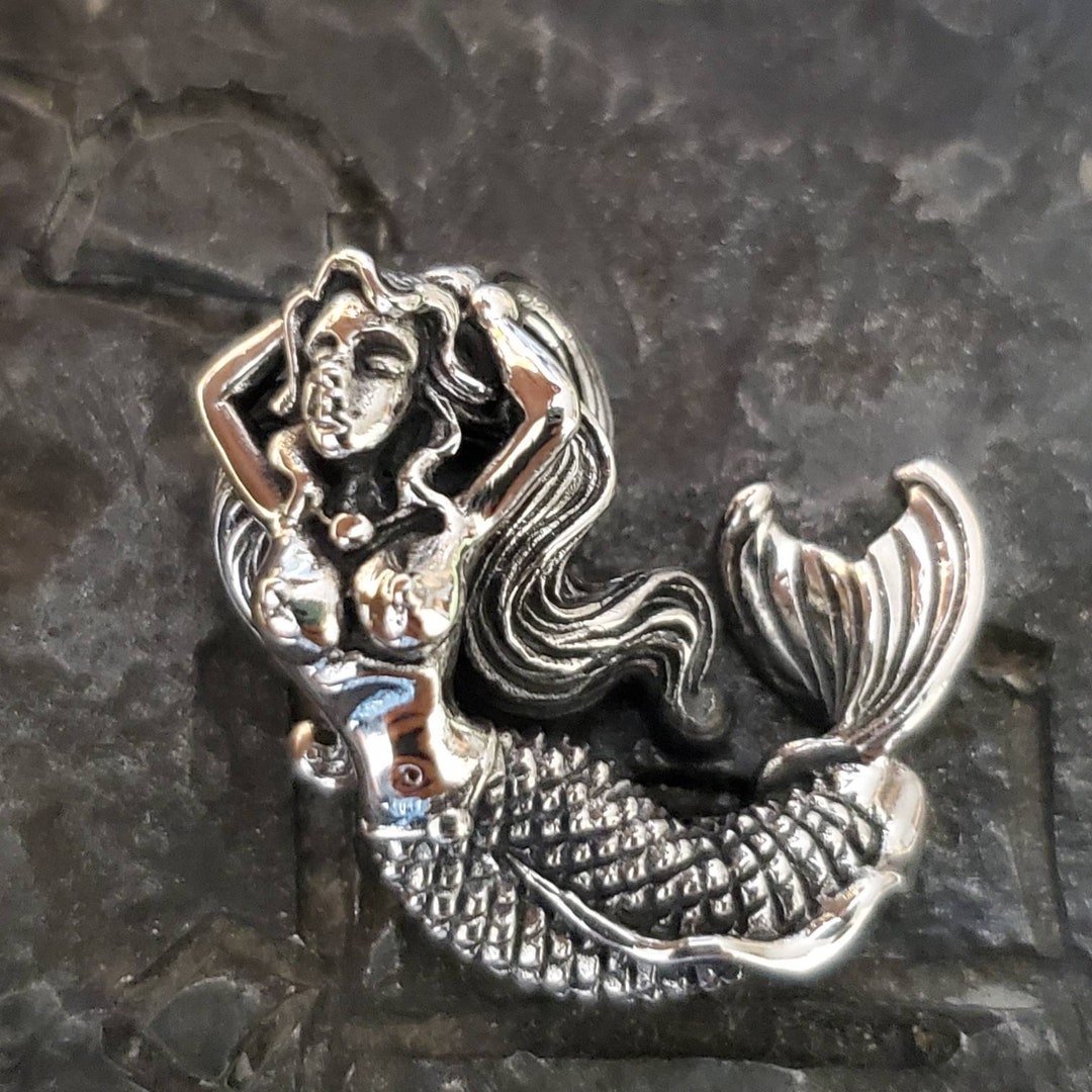 Silver Mermaid Pendant - Etsy