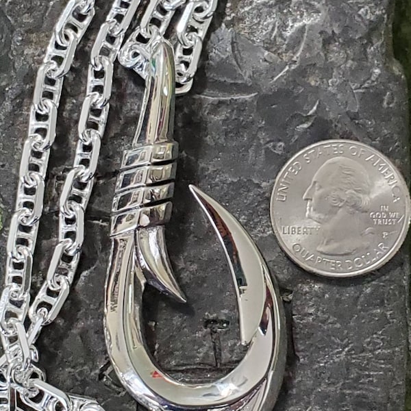 Fish Hook Pendant - Etsy