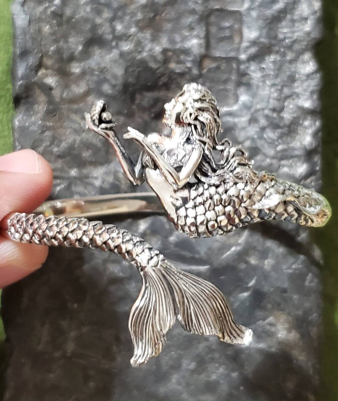 Mermaid Cuff Bracelet Sterling Silver - Etsy