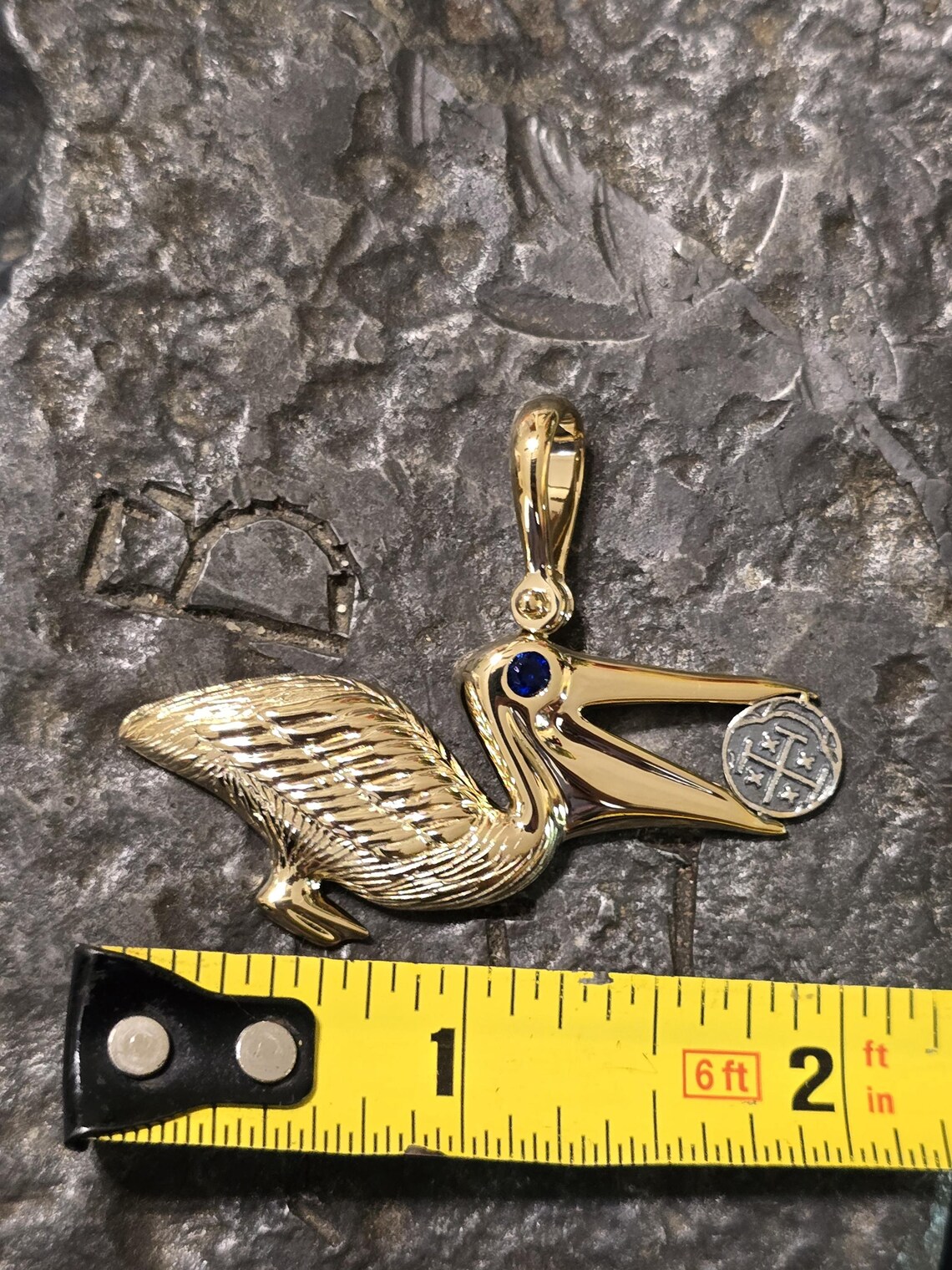 Atocha 14kt Gold Vermeil Pelican Coin Pendant - Etsy