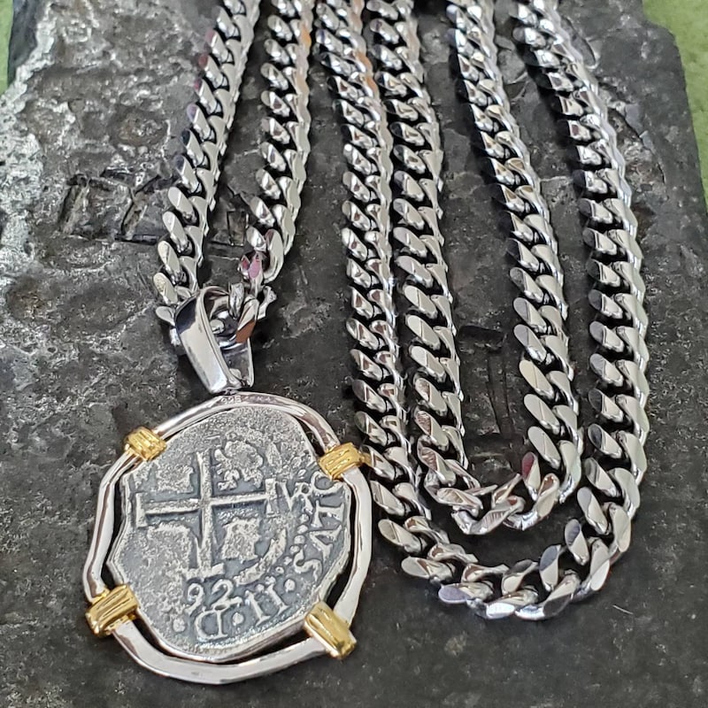 Silver Treasure Coin Chain - Etsy