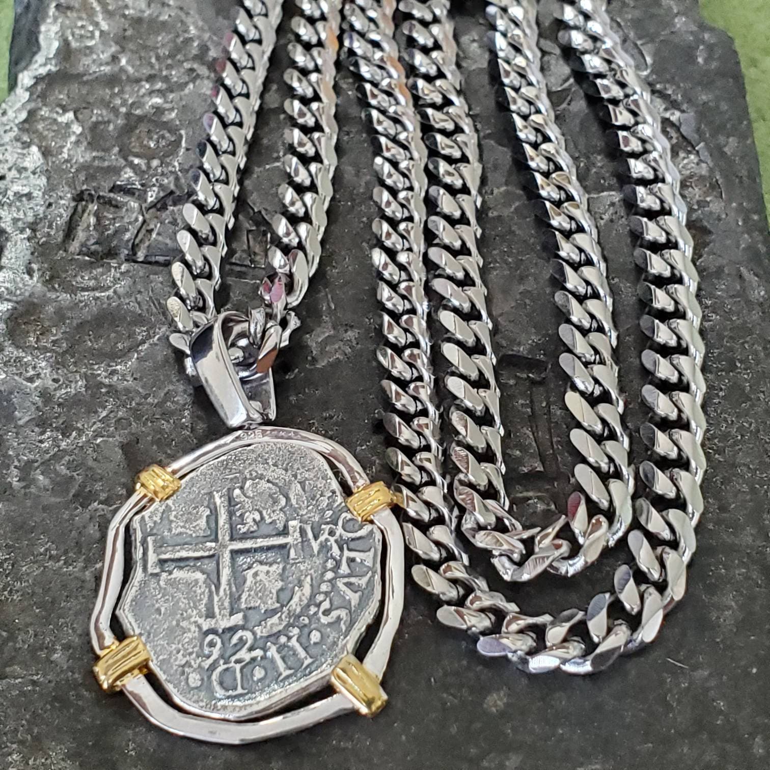 Atocha Silver Coin With Heavy Chain - Etsy