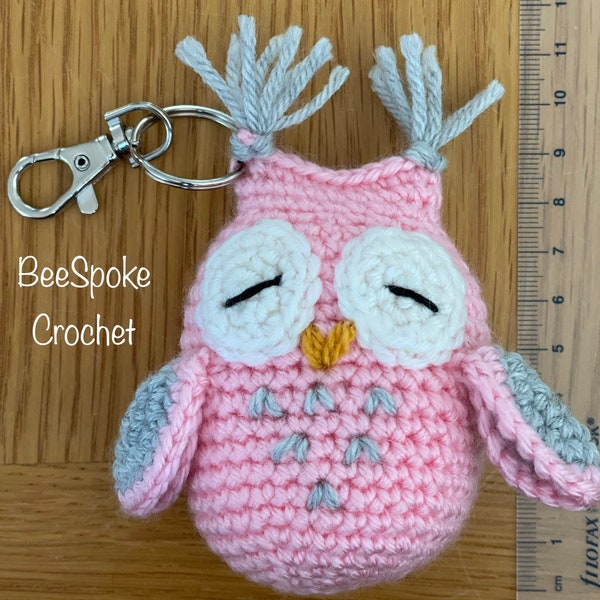 Crochet Owl Keychain - Etsy UK
