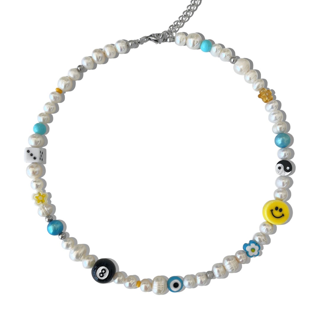 Freshwater Pearl vibe With Me Beaded Necklace - Etsy