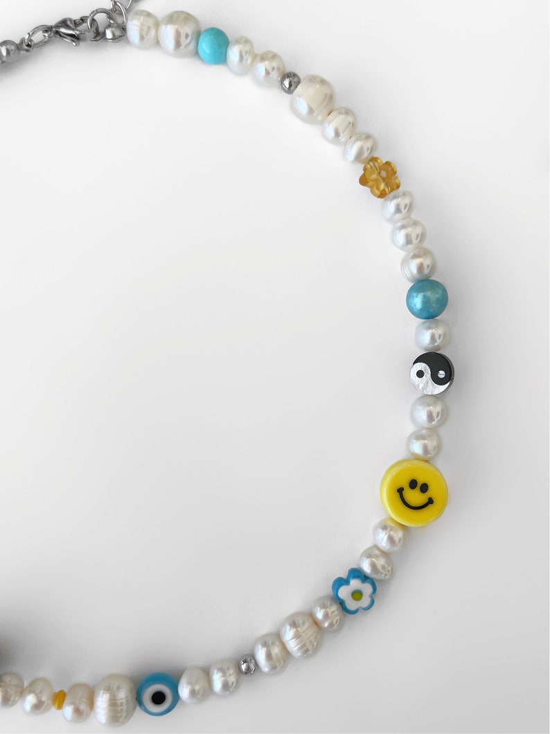 Freshwater Pearl vibe With Me Beaded Necklace - Etsy