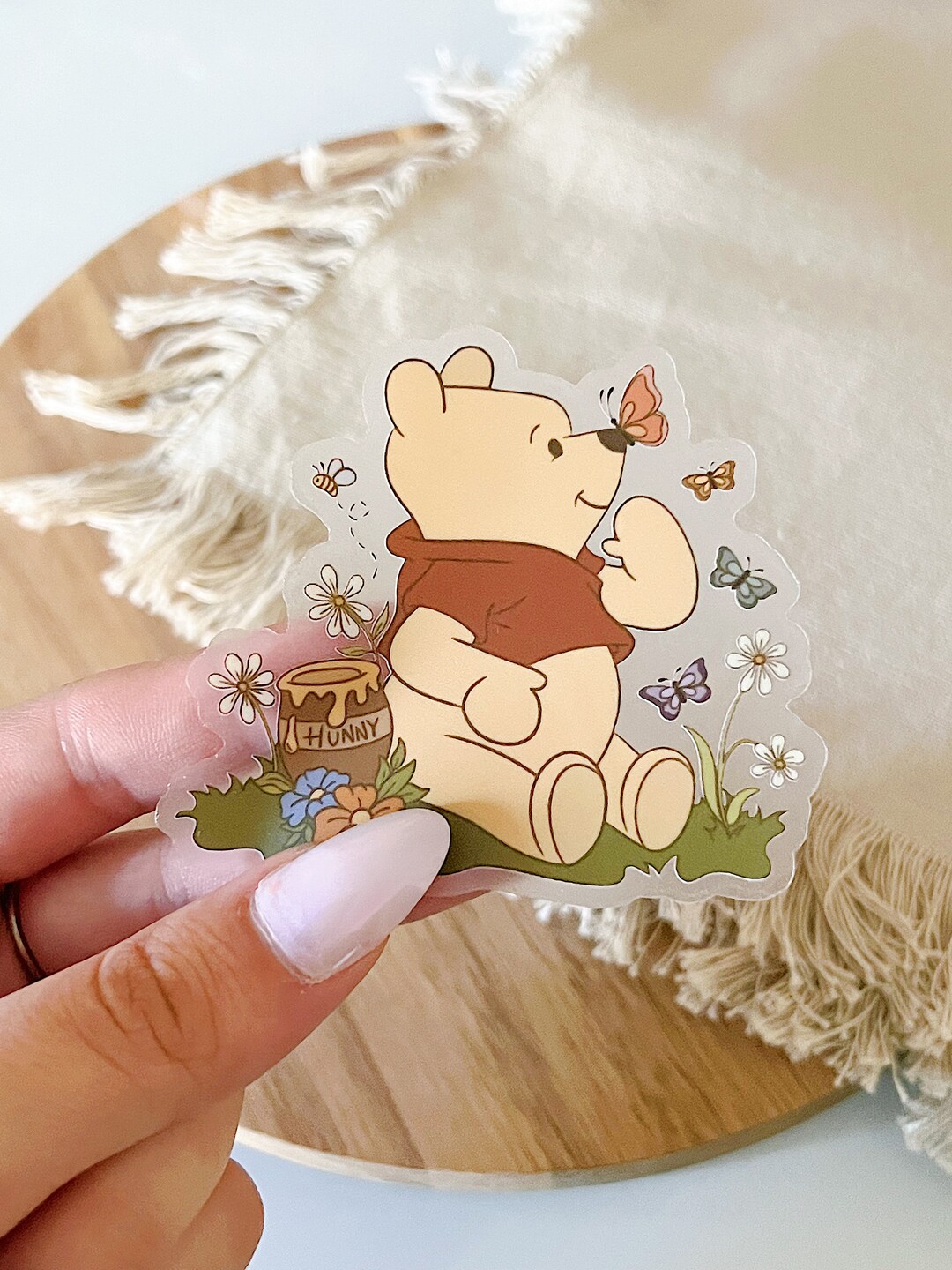 Winnie the Pooh Sticker CLEAR - Etsy