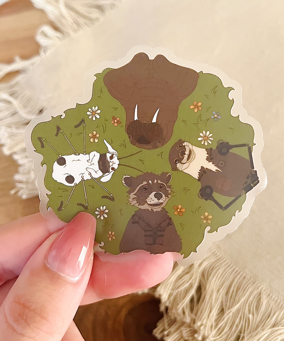 Rocket & Friends Sticker, Clear Vinyl Sticker - Etsy