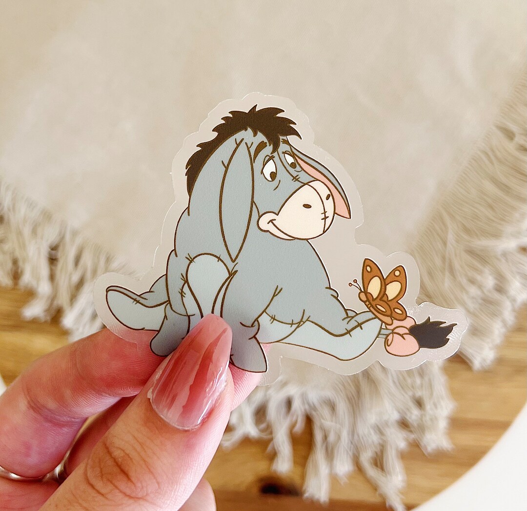 Eeyore Sticker, Clear Vinyl Sticker - Etsy