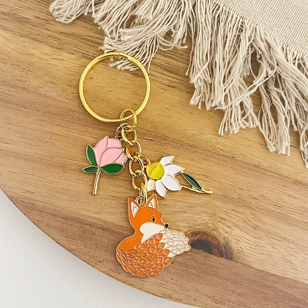 Fox Keychain - Etsy