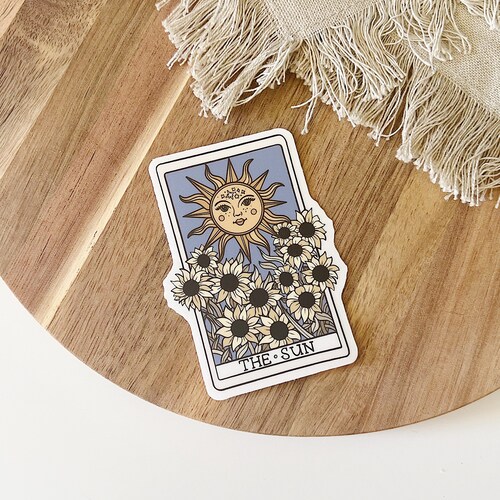 The Sun Tarot Card Sticker Vinyl Sticker Art the Sun - Etsy