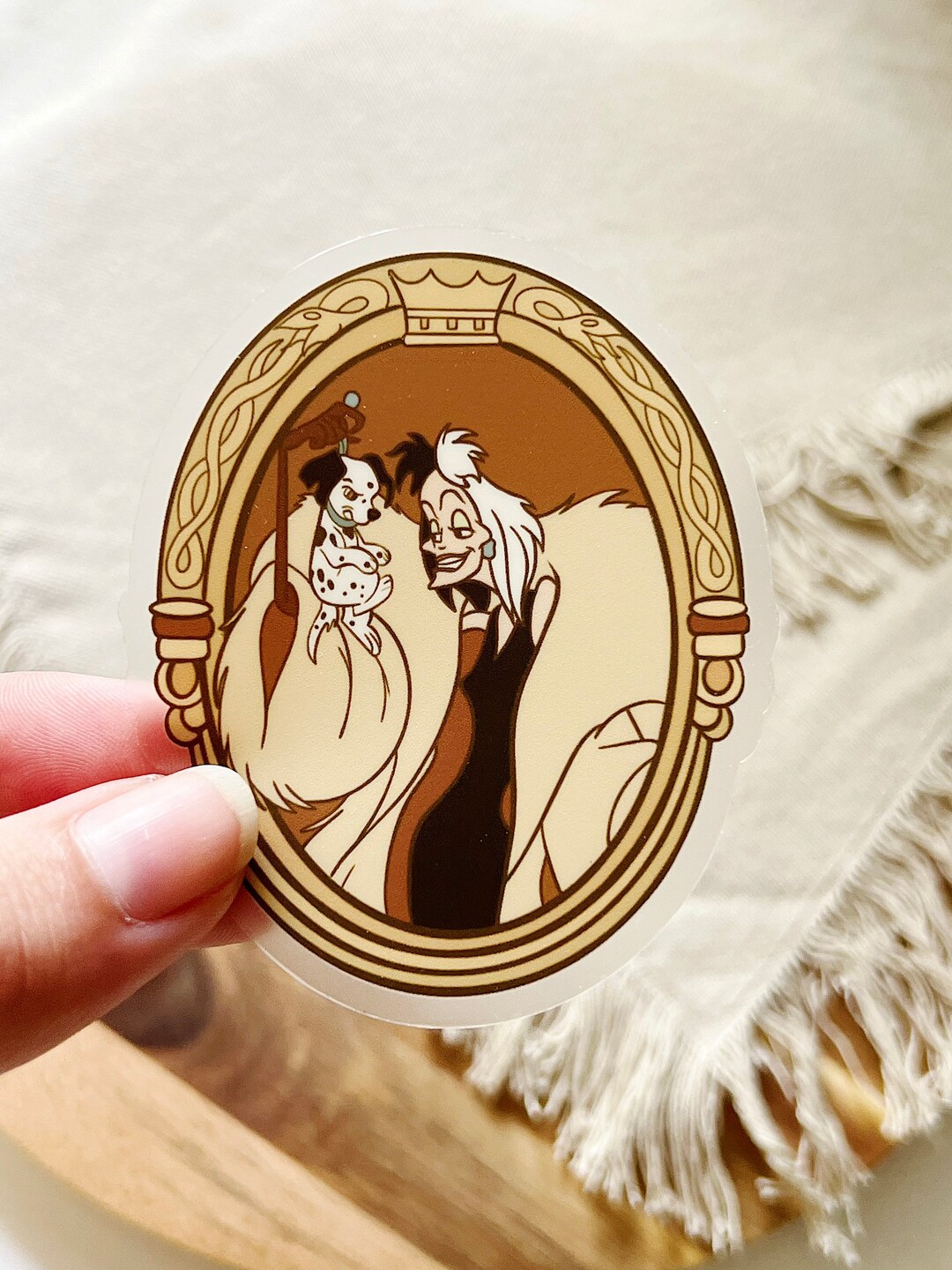 Cruella De Vil Sticker, Clear Vinyl Sticker - Etsy